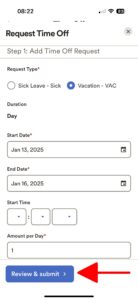 Requesting Vacation & Sick Time in ADP - The Round-Up Saloon and Dance Hall